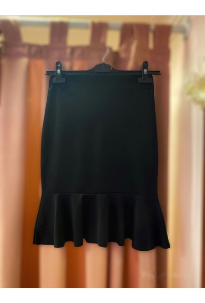 Buse Kaplan Boutique Dalgıç Etek Siyah