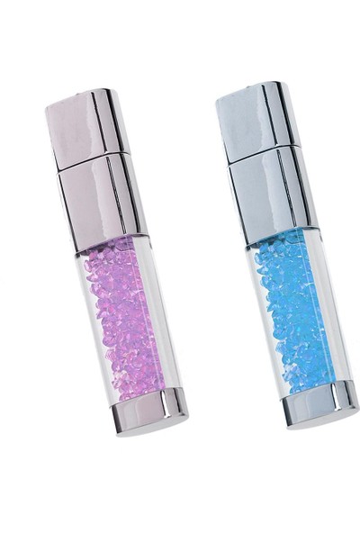Mor + Mavi 16 GB Kristal USB Flash Kalem Sürücü Memory Stick Depolama Disk Mor + Mavi 16 GB Kristal USB Flash Kalem Sürücü Memory Stick Depolama Disk