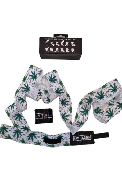 Limitless Fight Gear Cannabis Leaf Boks Bandajı 4.5 M Limitless Fight Gear Cannabis Leaf Boks Bandajı 4.5 M