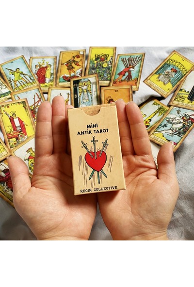 78 Kartlı Regin Mini Antik Tarot Destesi / Cep Boy 78 Kartlı Regin Mini Antik Tarot Destesi / Cep Boy