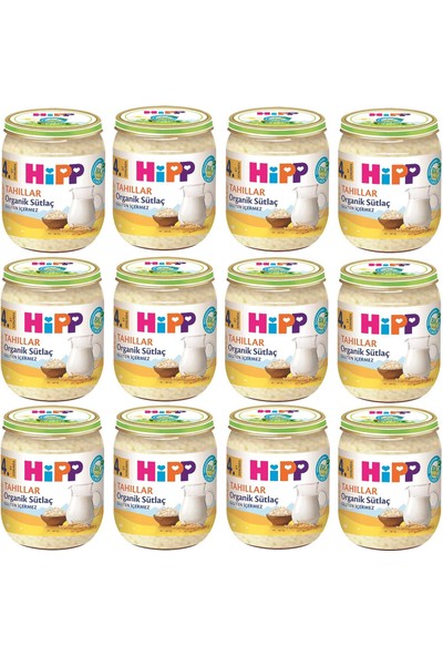 Hipp Kavanoz Maması Organik Sütlaç 125 gr 12 Adet