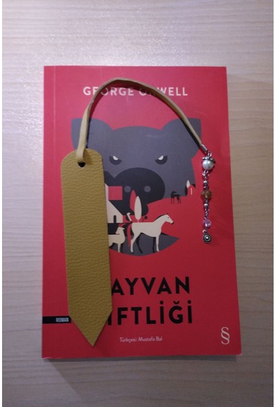 Sarı Suni Deri Sallanan Boncuklu Kitap Ayracı Sarı Suni Deri Sallanan Boncuklu Kitap Ayracı