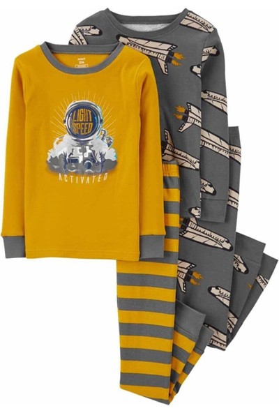 Carter's Erkek Çocuk 4'lü Pijama 3M677210 Carter's Erkek Çocuk 4'lü Pijama 3M677210