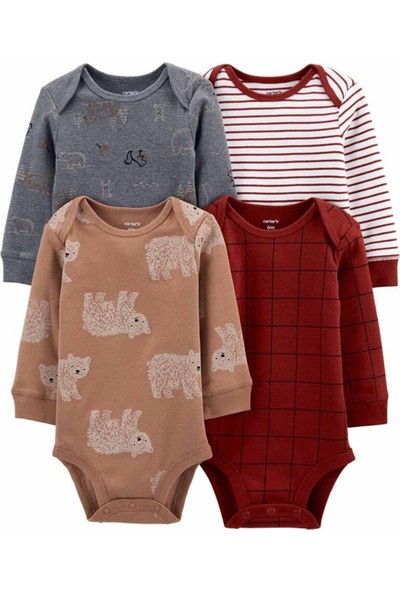 Carter's Layette Erkek Bebek 4'lü Body 1M756310 Carter's Layette Erkek Bebek 4'lü Body 1M756310