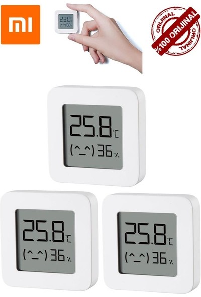 Xiaomi Mijia Bluetooth Akıllı Sıcaklık ve Nem Ölçer Termometre 3'lü