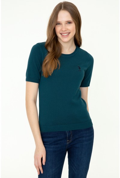 U.S. Polo Assn. Bayan Yeşil Triko Kazak U.S. Polo Assn. Bayan Yeşil Triko Kazak