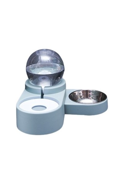 Miko Pet Mikopet Round Kedi Köpek Mama Su Kabı-Mavi