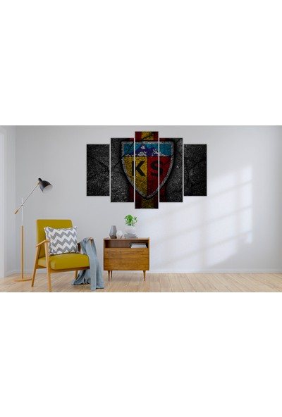 Yoktayok Kayserispor Temalı 5 Parçalı Duvar Tablosu
