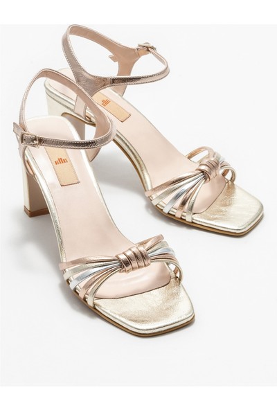 Elle Shoes Gold Kadın Topuklu Sandalet