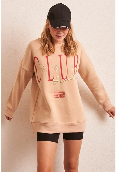 Never More Sandra Nakış Işlemeli Sweatshirt