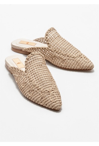 Elle Shoes Naturel Kadın Terlik