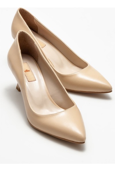 Elle Shoes Naturel Kadın Stileto