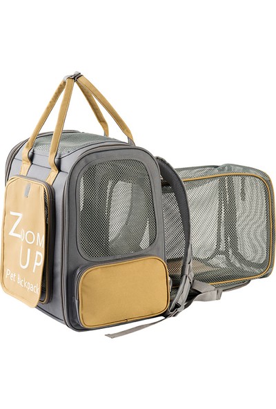 Lıanyun Evcil Hayvan Katlanabilir Sırt Çantası - Gri (Yurt Dışından)