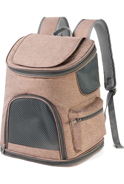 Lıanyun Evcil Hayvan Katlanabilir Sırt Çantası - Bej (Yurt Dışından)