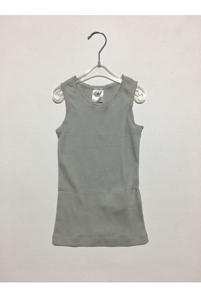 Soobe Gri Kız Çocuk Pamuklu Atlet