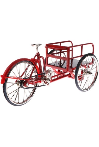 Lovoski Mini Kırmızı Alaşım Diecast Modelleri Yarış Üç Tekerlekli Bisiklet Çoğaltma Oyuncak Hediyeler 1:10 Ölçekli (Yurt Dışından)