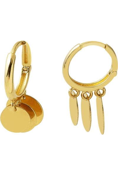 Shakira Pullu Halka Altın Küpe Shakira Pullu Halka Altın Küpe