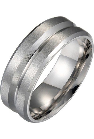Chavin Mat Gri Bayan Erkek Çelik Yüzük DP50BY Chavin Mat Gri Bayan Erkek Çelik Yüzük DP50BY