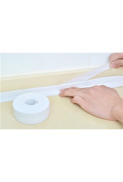 Mbois Beyaz Su Sızdırmaz Lavabo Kenar Bandı (Kutusuz)(3.2m) Mbois Beyaz Su Sızdırmaz Lavabo Kenar Bandı (Kutusuz)(3.2m)