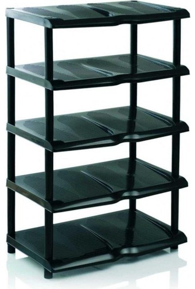 Galaxy 5 Katlı Siyah Ayakkabılık Galaxy