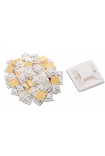 Hellove Cırt Kelepçe Hediyeli Yapışkanlı Kroşe 20 Adet 20 x 20 mm