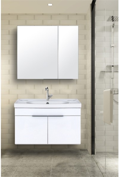 Mars Banyo Ula 4 Raflı Aynalı 1,5 Kapaklı Üst Modül ve 2 Kapaklı Slim Lavabolu Banyo Dolabı Takımı Mars Banyo Ula 4 Raflı Aynalı 1,5 Kapaklı Üst Modül ve 2 Kapaklı Slim Lavabolu Banyo Dolabı Takımı