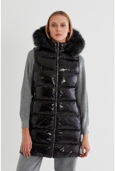 Terzi Dükkanı Spark Kürklü Şişme Yelek Siyah