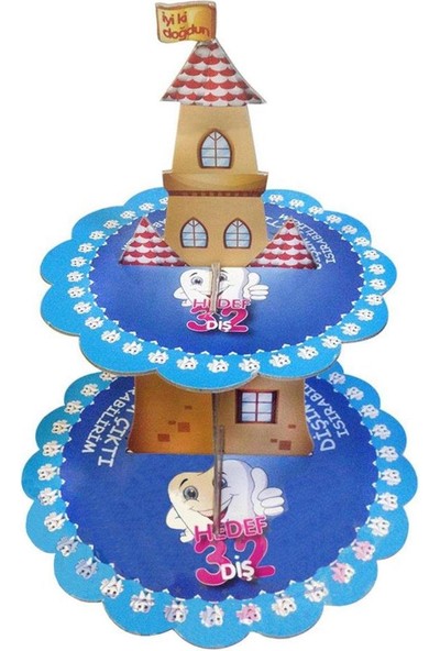 Partisüs Mavi Erkek Diş Buğdayı Partisi Kek Standı Ilk Dişim Cupcake Stand Partisüs Mavi Erkek Diş Buğdayı Partisi Kek Standı Ilk Dişim Cupcake Stand