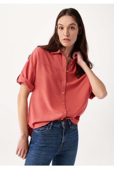 Mavi Kadın Pembe Gömlek 1210047-33485