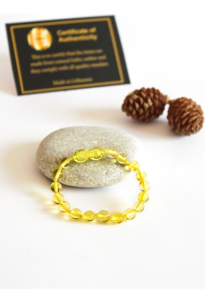 Radka Limon Renk Sertifikalı Bebek Kehribar Bileklik /13-14 Cm. / 0-3 Yaş. Radka Limon Renk Sertifikalı Bebek Kehribar Bileklik /13-14 Cm. / 0-3 Yaş.