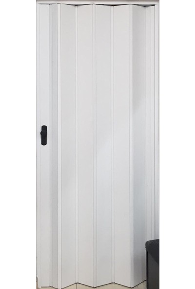 Yaman Plastik 72 x 215 Camsız Beyaz Katlanır Akordiyon Kapı 12 mm Kalınlığında
