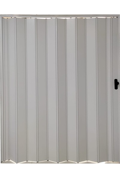 Yaman Plastik 147 x 210 Camsız Beyaz Katlanır Akordiyon Kapı 12 mm Kalınlığında