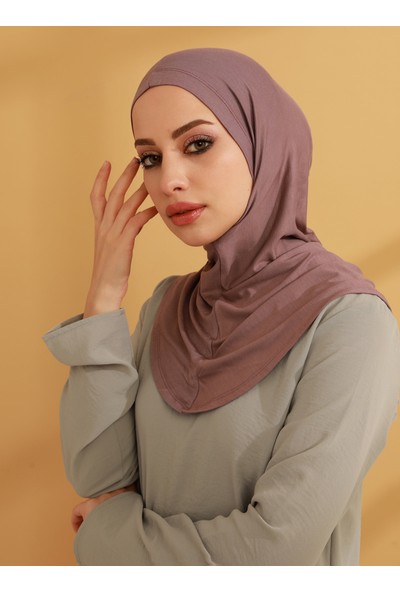 Tuva Pratik Jersey Hijab Türban - Leylak - Tuva