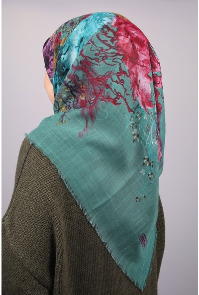 Polo Craft Desenli Keten Flamlı Eşarp - Desen-02 - Renk-12 Polo Craft Desenli Keten Flamlı Eşarp - Desen-02 - Renk-12