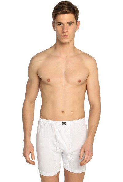 Tutku Erkek Beyaz 6'lı Paket Penye Paçalı Külot Tutku Erkek Beyaz 6'lı Paket Penye Paçalı Külot