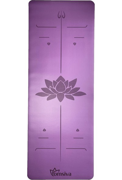 Omsiva Yoga Matı 5 mm Pu- Rubber Lotus
