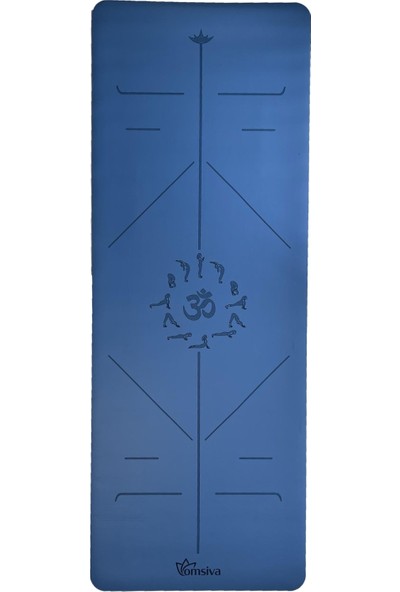 Omsiva Yoga Matı 5 mm Pu- Rubber Suryanamaskar