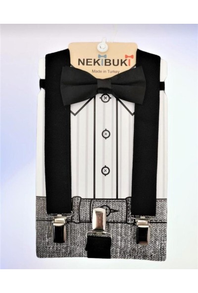 Zerda Life Zerdalifee Siyah Pantolon Askısı ve Papyon Takım 1111126