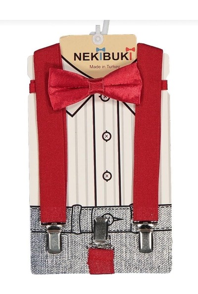 Zerda Life Zerdalifee Kırmızı Pantolon Askısı ve Papyon Takım 1111126 Zerda Life Zerdalifee Kırmızı Pantolon Askısı ve Papyon Takım 1111126