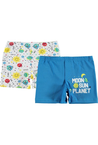 Civil Boys Erkek Çocuk 2'li Boxer Set 2-10 Yaş Mavi