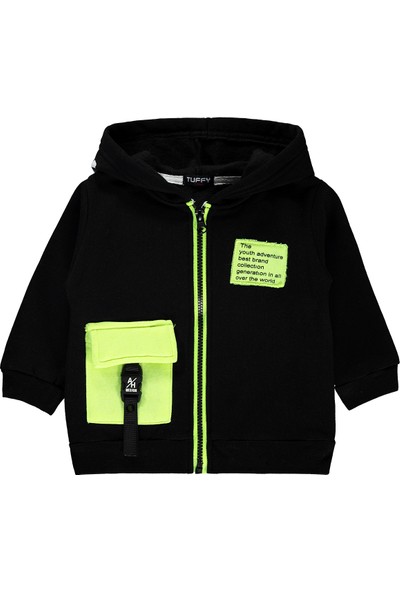Tuffy Tufyy Erkek Çocuk Kapüşonlu Hırka 1-4 Yaş Siyah