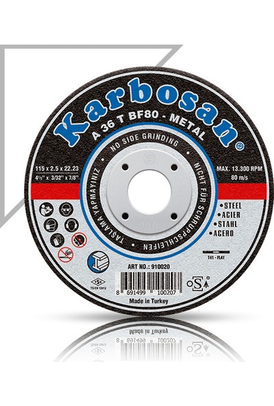 Özden Karbosan Metal Kesme Diskleri (25 Adet/kutu)