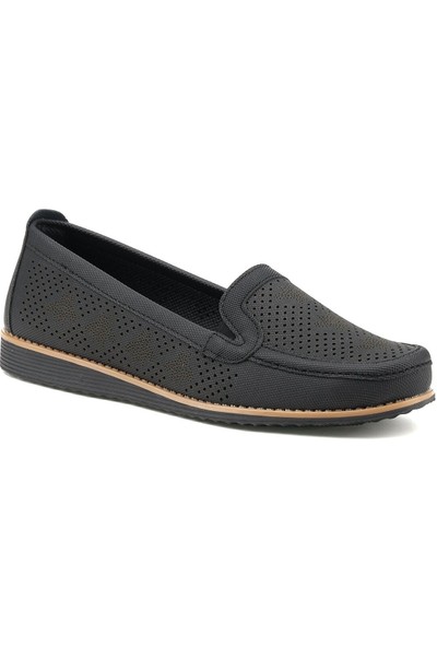 Polaris 161659.Z2FX Siyah Kadın Loafer Ayakkabı