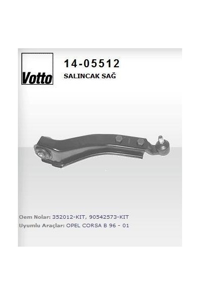Votto Salıncak Rotıllı Sag ( Opel Corsa B ) Votto Salıncak Rotıllı Sag ( Opel Corsa B )