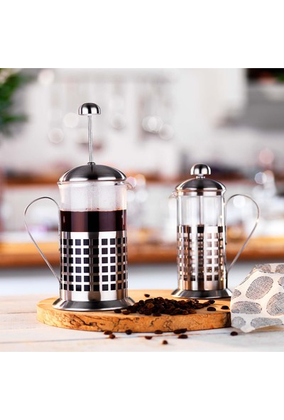 Schafer Beta French Press 600 Ml.-Gümüş
