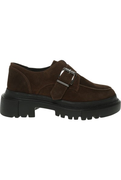 Fabrika Freema Kahve Kadın Süet Düz Ayakkabı