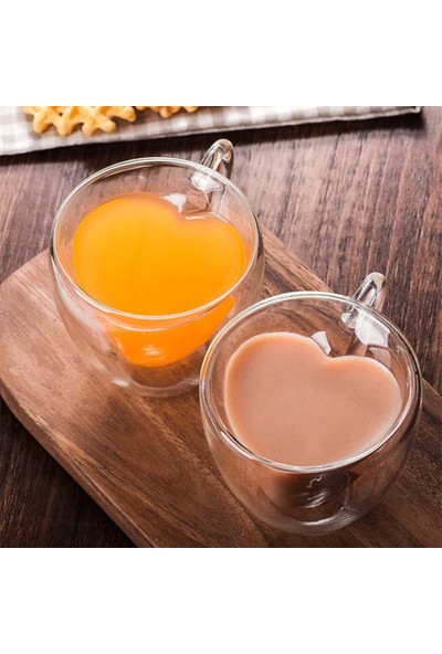 Perotti 12466 Çift Cidarlı 250 ml Kalp Desenli 2'li Cam Bardak Seti Perotti 12466 Çift Cidarlı 250 ml Kalp Desenli 2'li Cam Bardak Seti