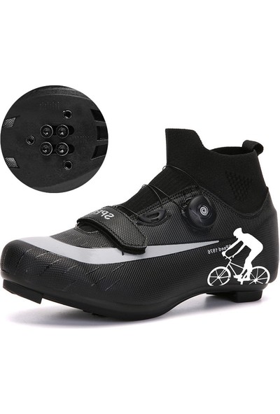 Jinxianzheng Siyah - Gri Bisiklet Ayakkabısı (Yurt Dışından)