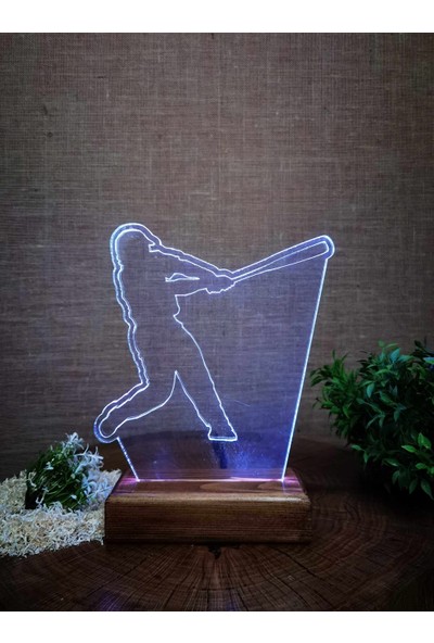 Dekor Mood Beyzbol 3D LED Lamba