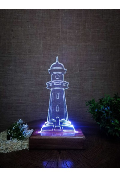 Dekor Mood Deniz Feneri 3D LED Lamba Dekor Mood Deniz Feneri 3D LED Lamba